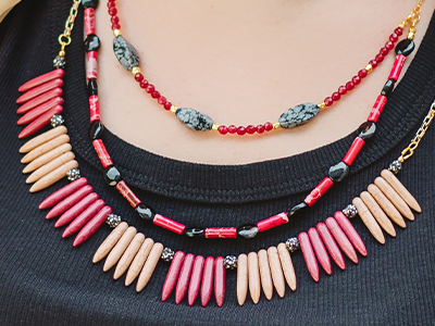 Chain Necklaces w/ Semiprecious Stones - Nikolis Group
